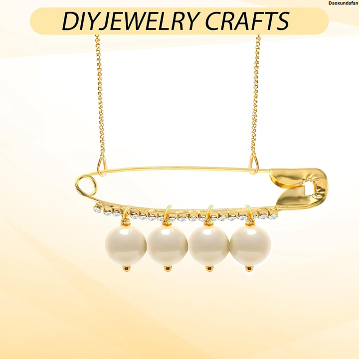 Daoxundafan10Pcs Large Safety Pins 2 inch Decorative Rhinestone Brooch ...