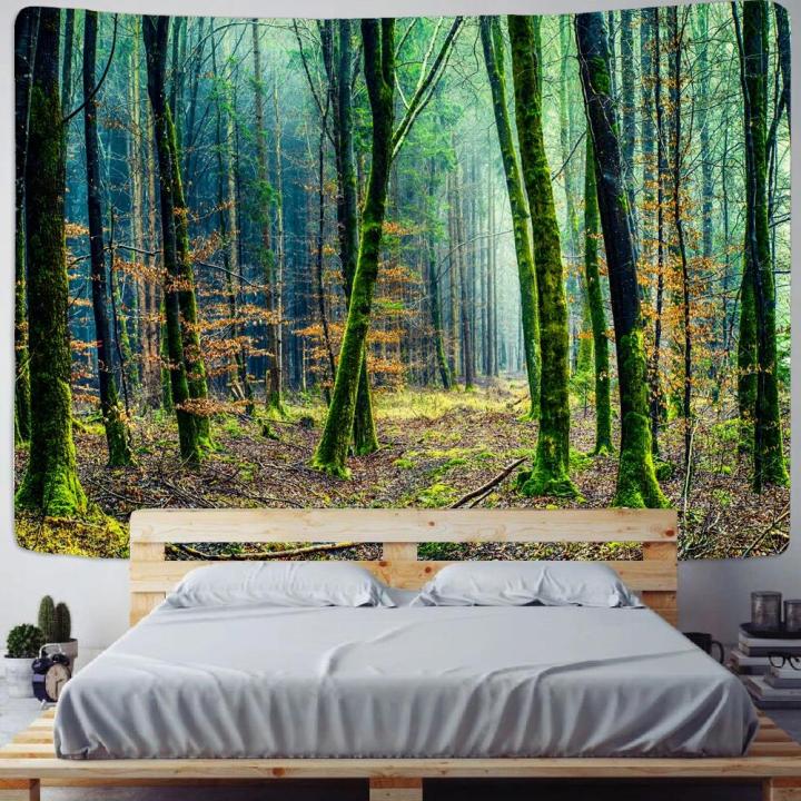 Beautiful Natural Forest Printed Large Wall Tapestry landscape Wall ...