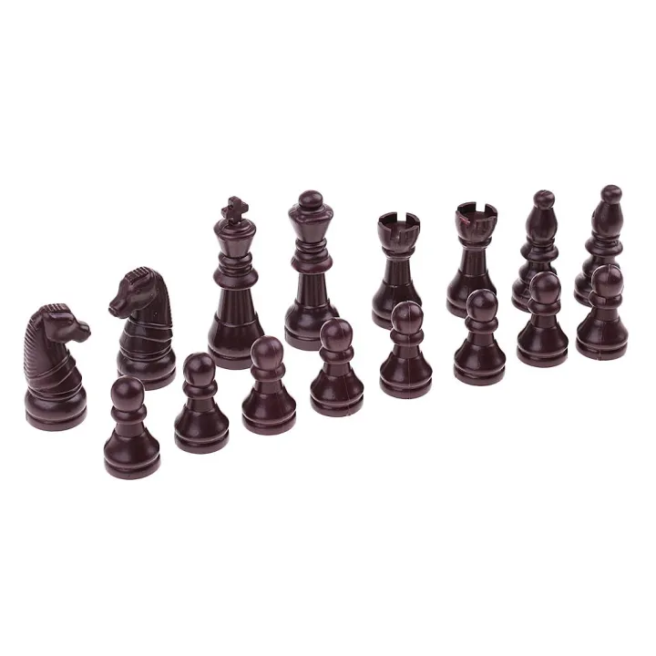 32pcs Plastic Chess Pieces/Chessmen Set - King Queen Bishop Knight Rook ...