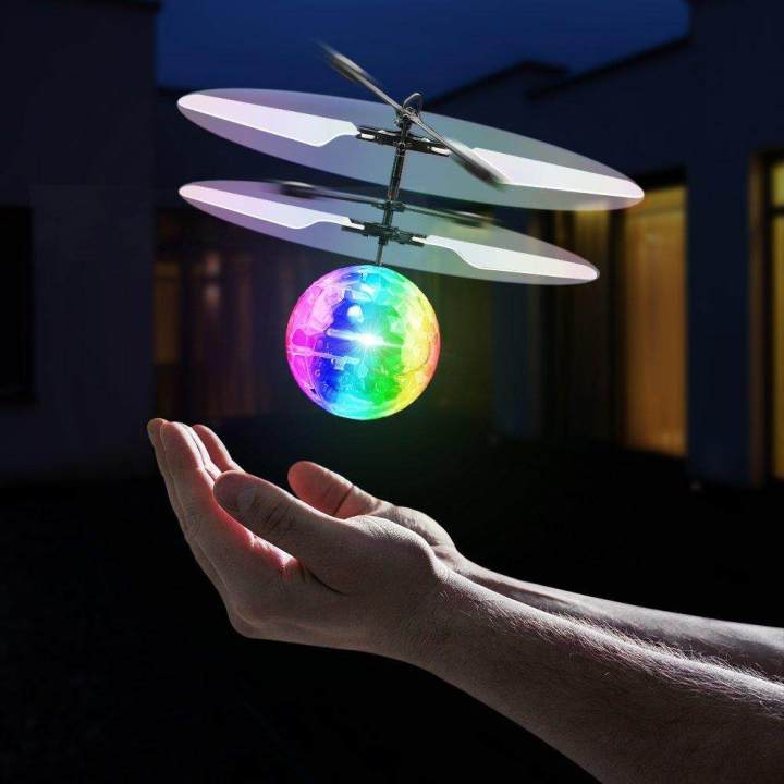 Mini RC Flying Magic Fun Illuminated Ball, RC Infrared Induction USB ...
