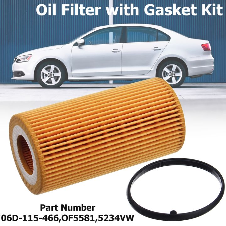 Engine Oil Filter with Gasket Kit For VW Jetta Beetle Golf Audi A3 A4 2 ...