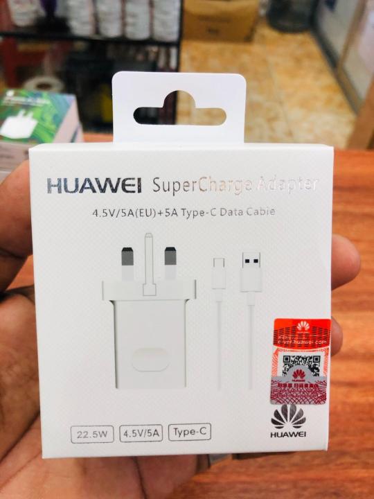 Original Huawei Super Fast Charging Adapter with Original Huawei Type C ...