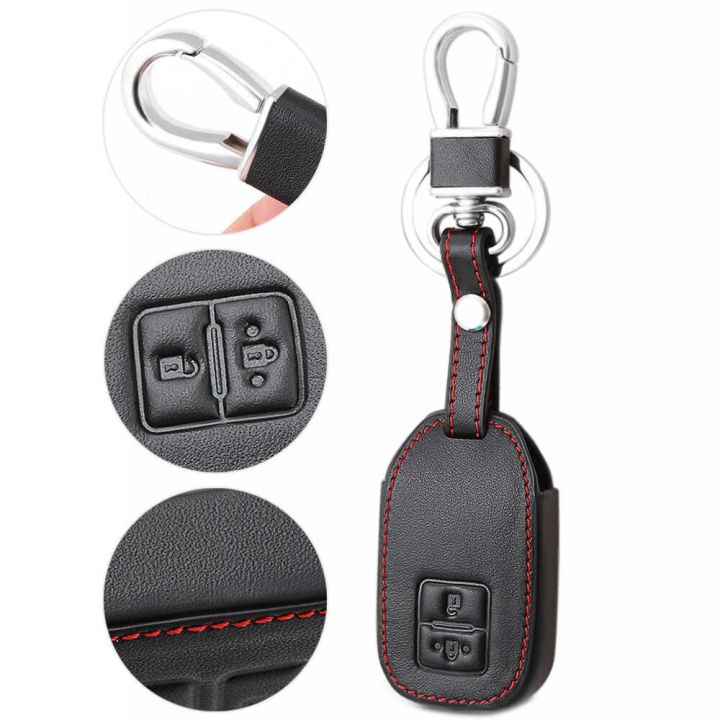 Wagon R Leather Car Keyless Remote Cover Case with Keychain Black ...