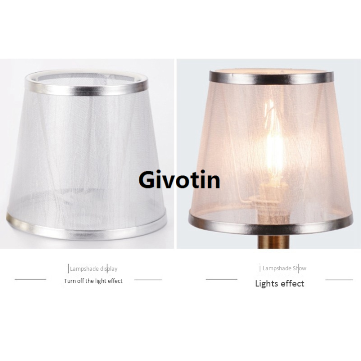 (GGBR) Bedside Mini Transparent Lampshade Chandelier Fabric Lamp Wall ...