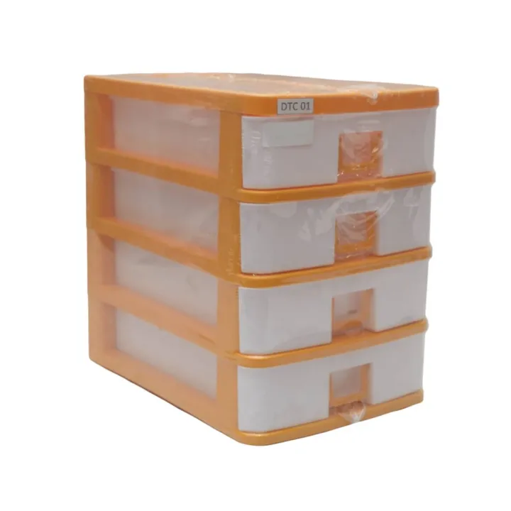 Plastic Mini Drawer 1x4 - Shelves Platic -Orange | Daraz.lk