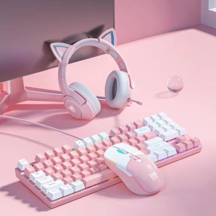 New ONIKUMA G26 wired real mechanical keyboard mouse set 89-key Blue ...