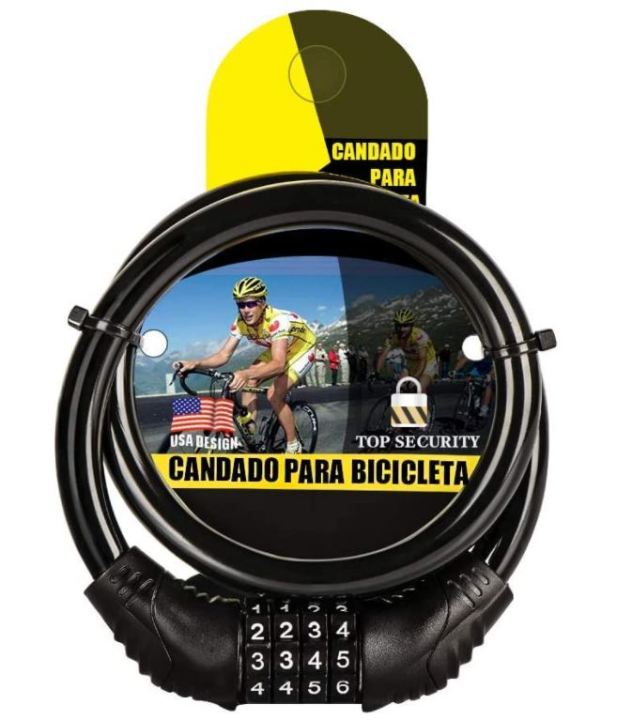 4 Digit Combination Bicycle Bike Cable Lock Number Lock Cycling ...