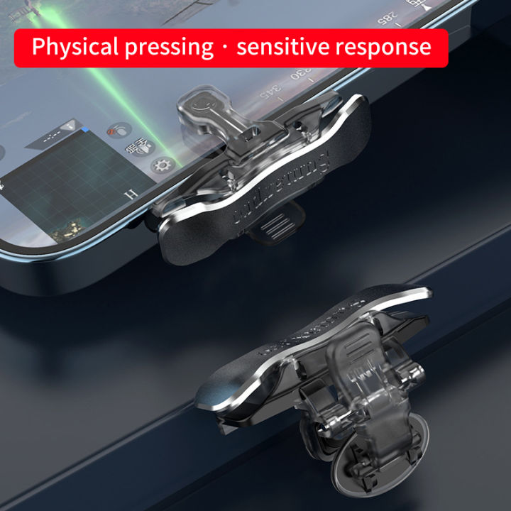 L1 R1 Aim Keys Game Controller X8 Mobile Game Trigger For PUBG Phone Gaming 6 Finger Trigger ...