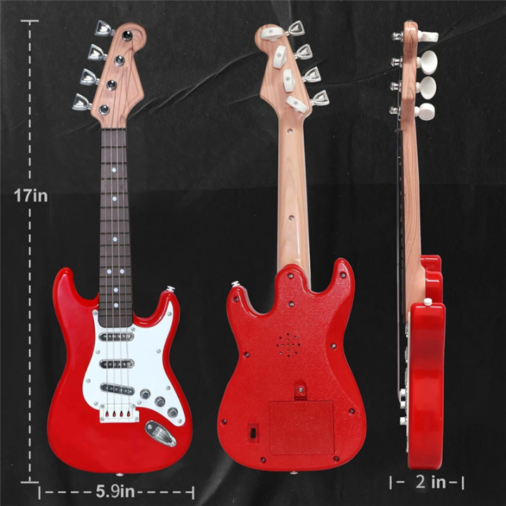 【HOT】 17In Guitar for Kids,4 Strings Electric Guitar Musical ...