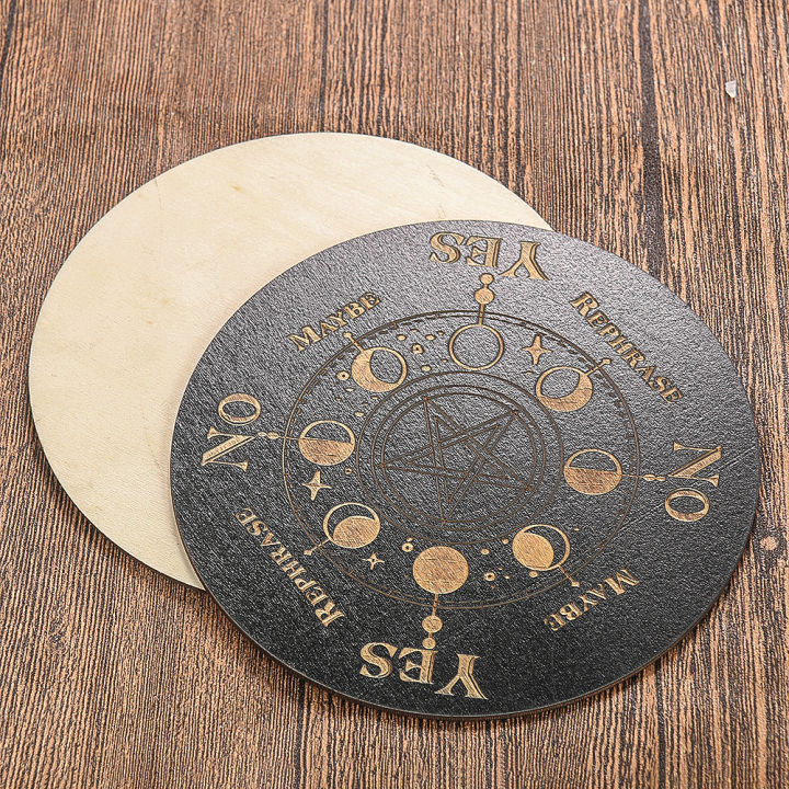Wood Carving Moon Phase Pendulum Plate Energy Plate Home Decor ...