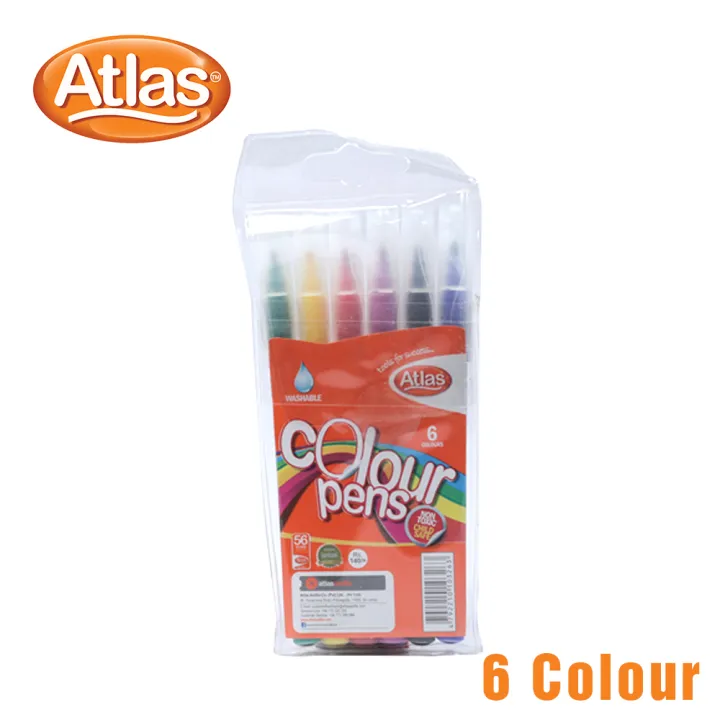 Atlas Colour Pens 6 Colours | Daraz.lk