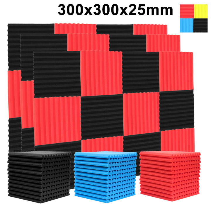 12pcs 300x300x25mm Acoustic Foam Sound Insulation Panels For Ktv Bar ...