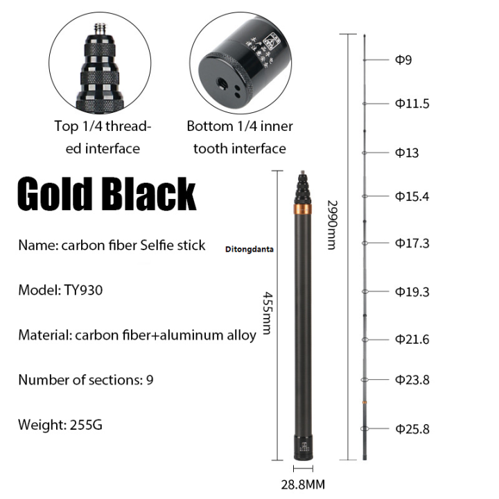 Selfie Stick AccessoriesAction Stick GO3 Fiber 290sta3604X3 InGoPro ...