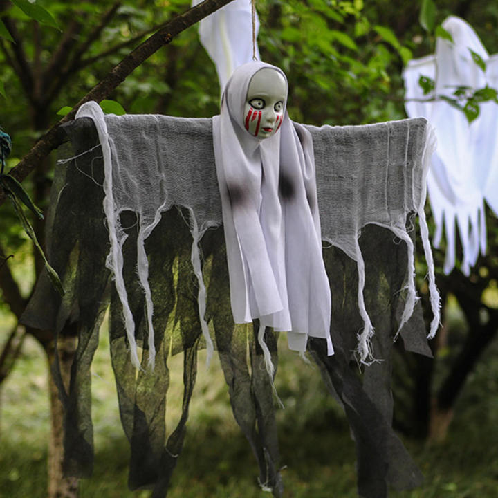 Party Decor Scary Props Bleeding Bone Head Ghost Skull Decor Hanging ...