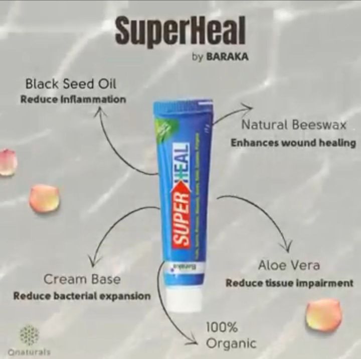 BARAKA Super Heal Wound Healing Cream Cuts, Burns, Bruises, Wounds, Sores, Boils, Eczema ...