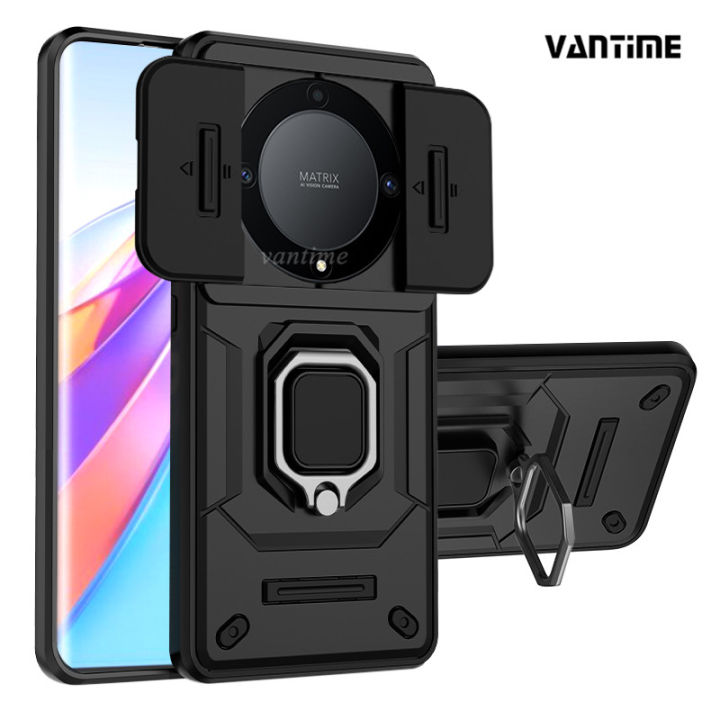 Vantime for Honor X9a X9b 5G Hard Case Sliding Lens Protect Magnetic ...