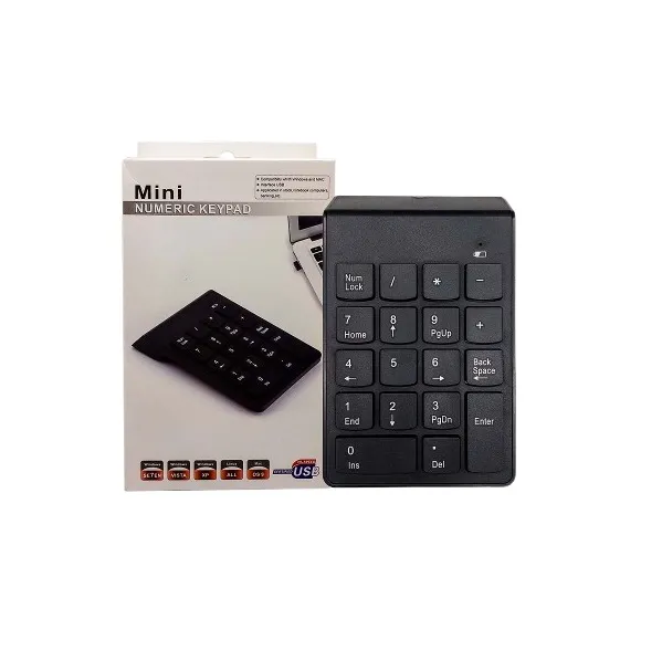 Wireless Numeric Keypad 18K eys Portable Number Numpad with 2.4G Mini ...