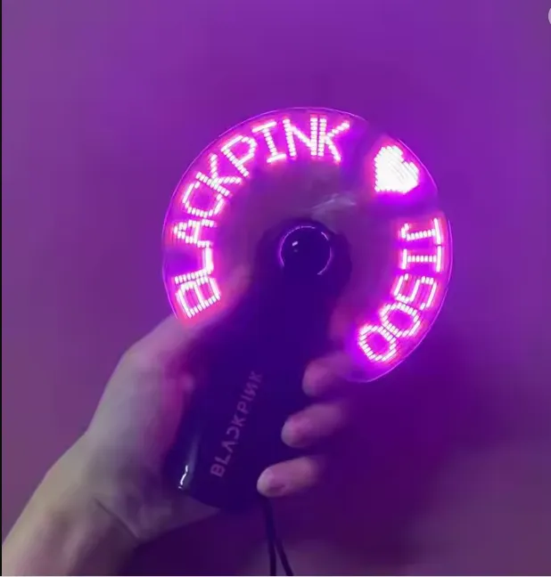 Mini Customized LED Glow Light up Message Fan | Daraz.lk