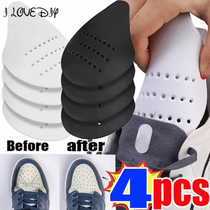 4Pcs Shoe Protector Anti Crease Bending Crack Toe Cap Support Shoe ...