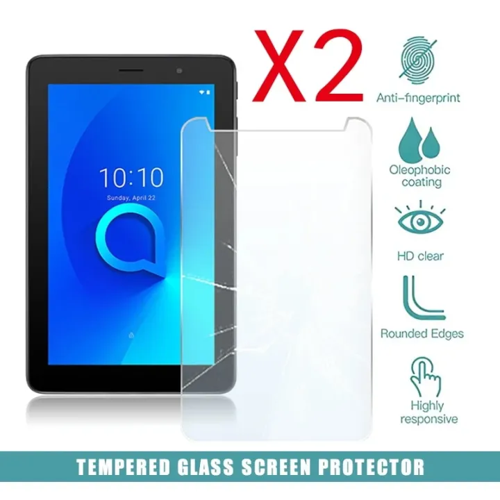 2Pcs Tablet Tempered Glass Screen Protector Cover for Alcatel 1T 7 Full ...