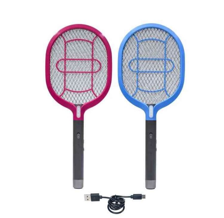 Rechargeable Mosquito Racket with LED Light Electronic Swatter Bat ...