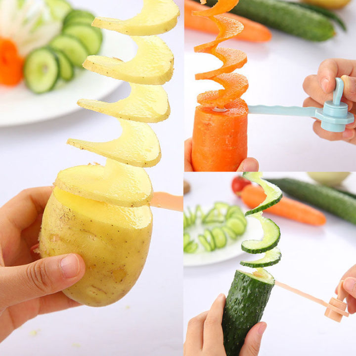 Amazing Vegetable Roll Machine Creative Lazy Man Spiral Cucumber Cutter ...