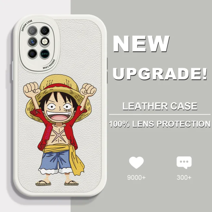 AMORVOR for Infinix Note 8 Back Cover Cartoon Luffy PU Leather Case ...
