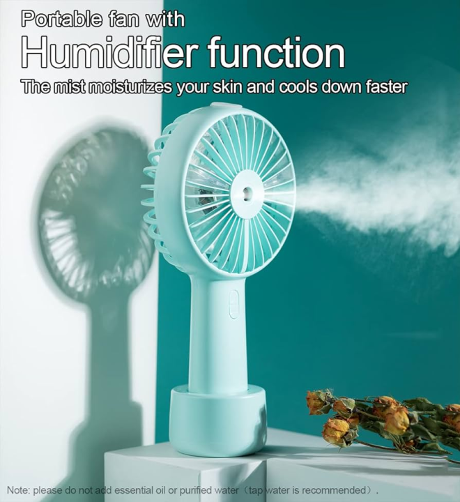 Mini Portable Water Spray Mist Fan Air Humidifier USB Small Handheld ...