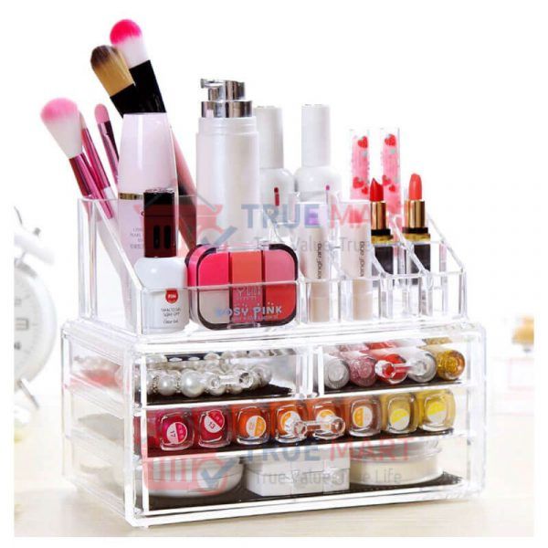 Cosmetic Storage Box 5 Drawers With 16 Grid Organizer | Daraz.lk