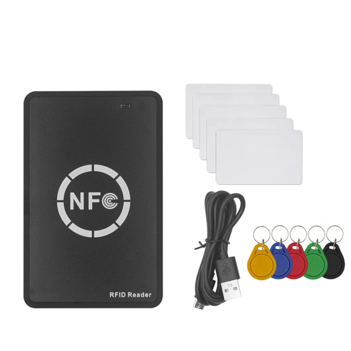 RFID NFC Smart Chip Reader/Writer+5XCUID Card+UID Keychain RFID ...