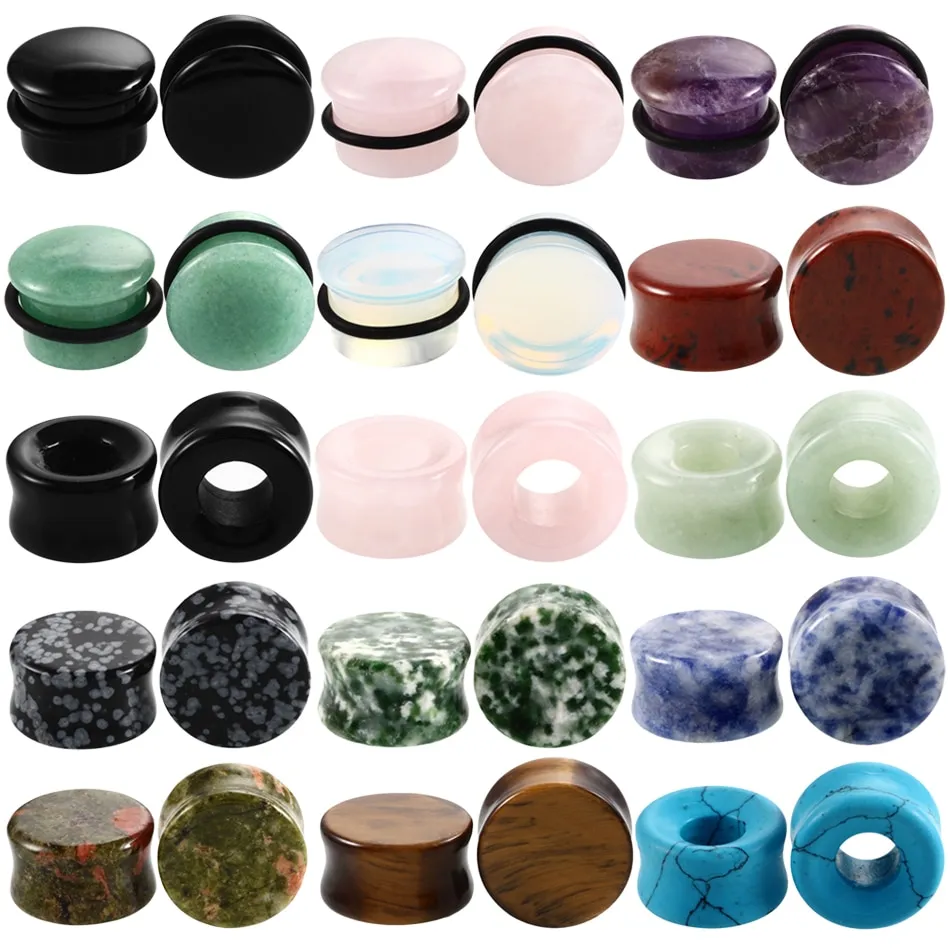 2pcs/lot Steel Ear Plugs Tunnel Flesh Gauges Tunnels Ear Expander ...