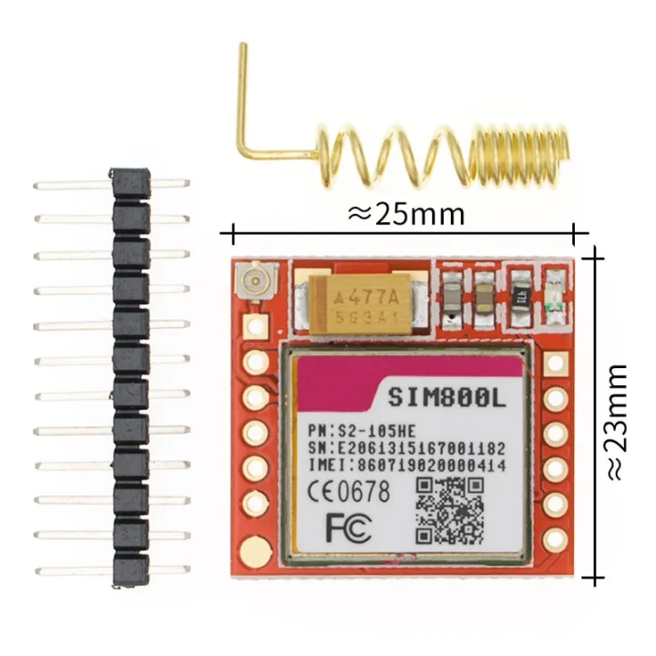 Smallest SIM800L GPRS GSM Module MicroSIM Card Core BOard Quad-band TTL Serial Port with the ...