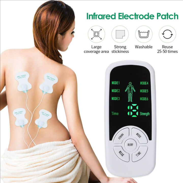 6 Modes EMS Electric Muscle Therapy Tens Unit Machine Meridian ...