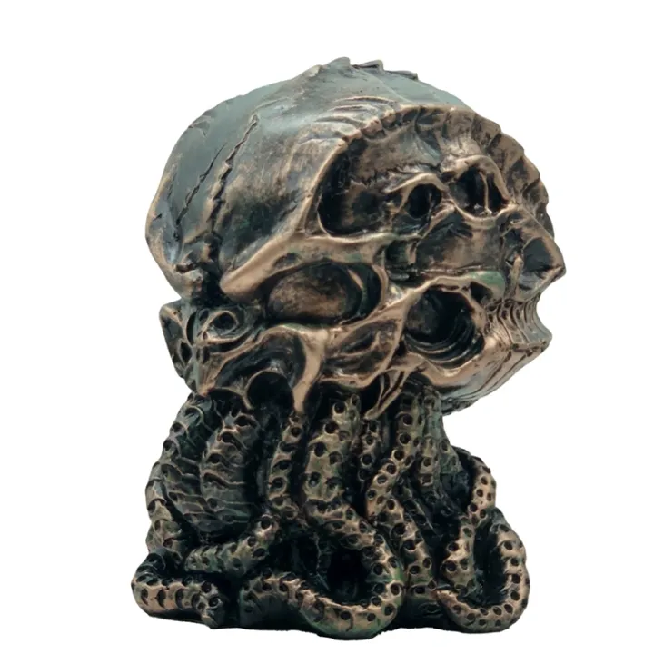 Bronze Gold Cthulhu Statue Cthulhu Skull Resin Ornament Octopus | Daraz.lk