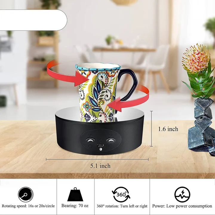 Rotating Display Stand, 360 Degree Mute Spin Turntable for Photography ...