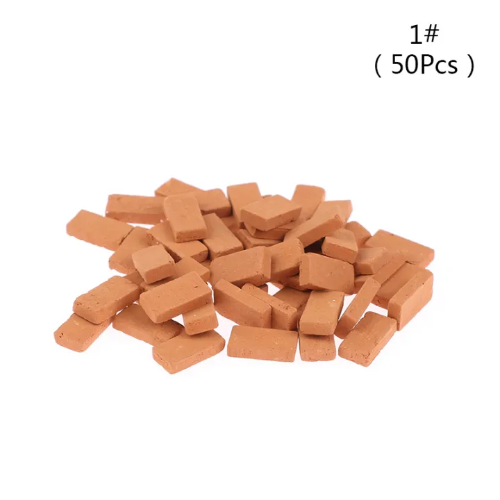 50Pcs Dollhouse Brick Model DIY Miniature Building Landscape Modelling Brick Toy | Daraz.lk