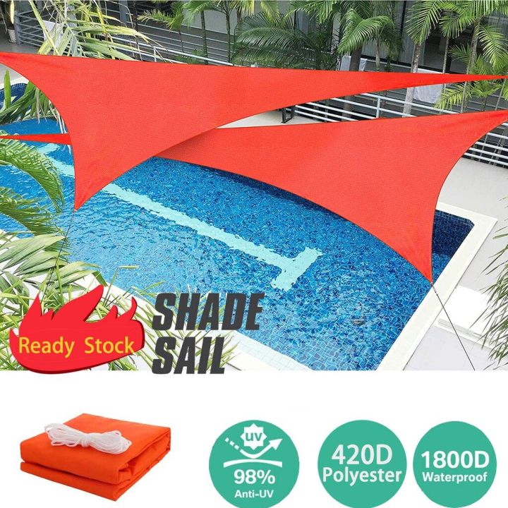 420D Waterproof Sun Shade Sail UV Blocker Sunshade Right Triangle UV ...