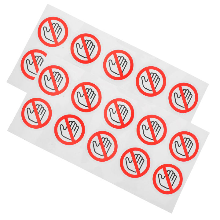20PCS Do Not Touch Labels Safety 40mm Diameter Adhesive Signs Bulk ...
