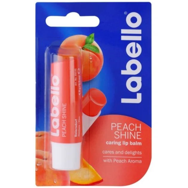 Germany Labello Natural Peach Shine Lip Balm Labe Moisturizing Lip Care ...