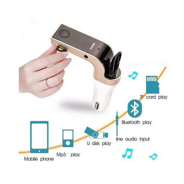 CARG7 Bluetooth Car Charger T Flash USB Direct Connect FM TRANSMITTER ...