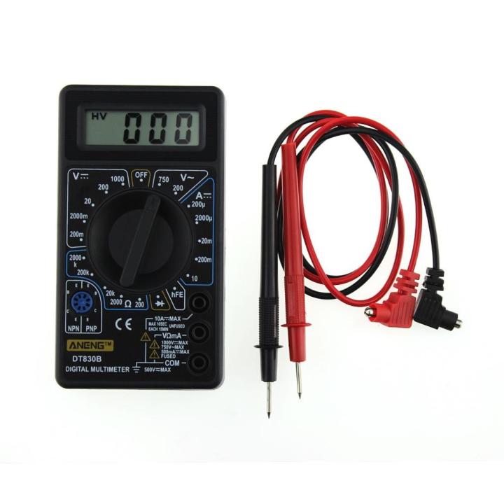 LCD Digital Multimeter DT830B AC/DC Ammeter Resistance Capacitance ...