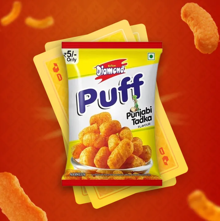 Yellow Diamond Puff Tomato Flavor Chips | Daraz.lk