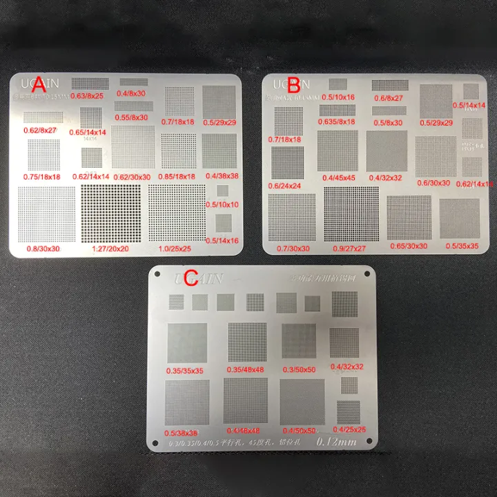 UGAIN Multi-Function BGA Reballing Stencil Square Hole Reballing Plate ...