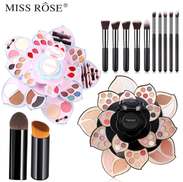 MISS ROSE Professional Makeup Set Box Matte Glitter Eyeshadow Powder ...