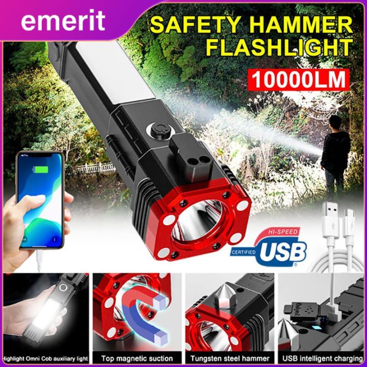 Multifunctional Flashlight Car Emergency Broken Window Safety-Hammer ...