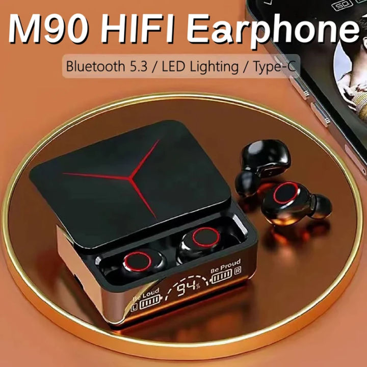 HIFI M90 Headset Bluetooth Wireless Earbuds Stereo Bass Touch Control ...