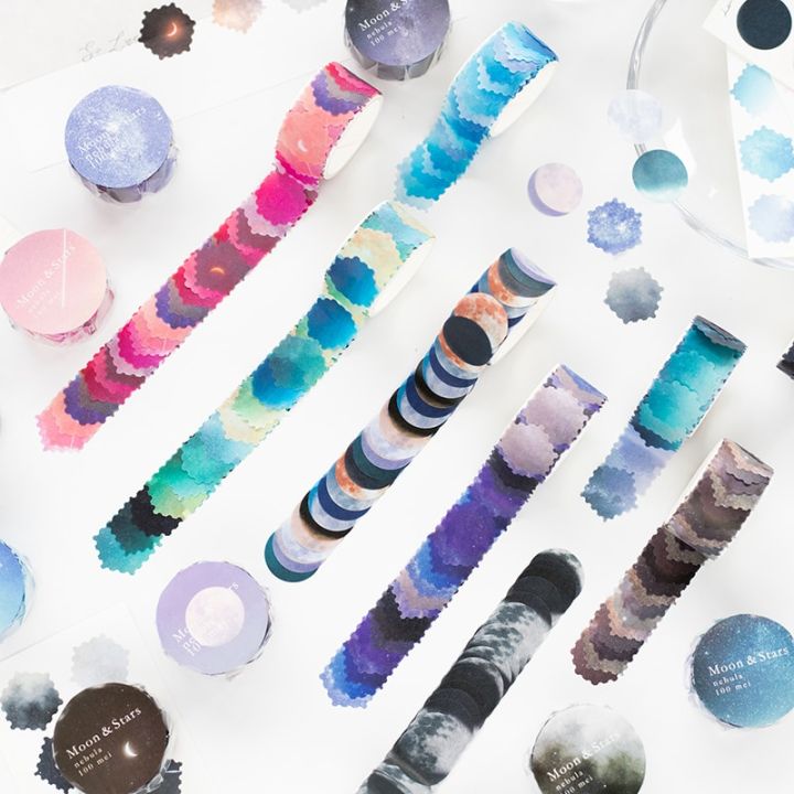 100 pcs/lot Starry sky Washi stickers DIY Journal label sticker album ...
