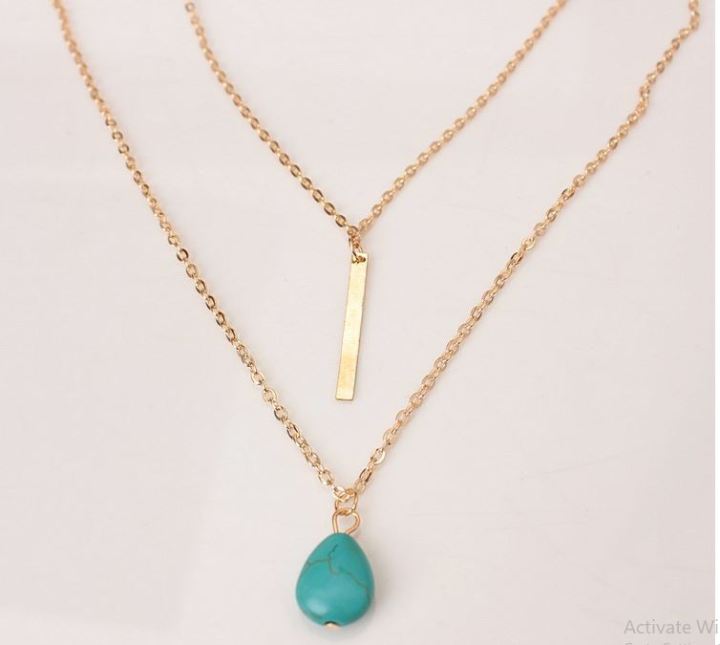 Foreign Trade Jewelry Simple Street Style Water Drop Necklace | Daraz.lk
