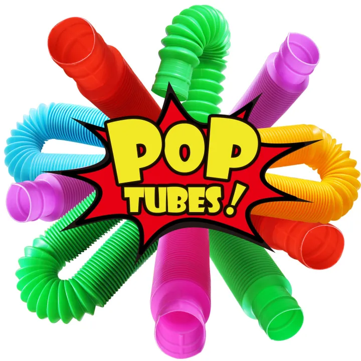 6 Pcs Pop Tubes Sensory Fidget Toy for Kids & Adults - Telescopic ...