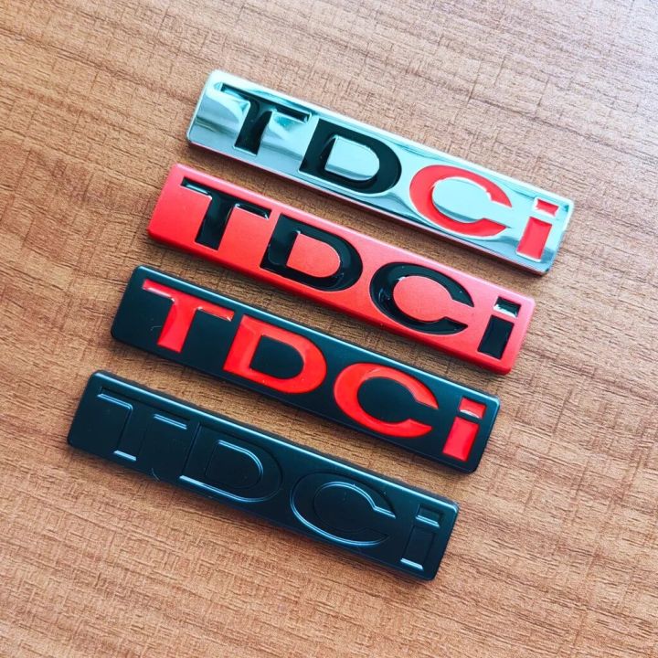 3D Metal Chrome Black Logo TDCI Emblem Car Fender Trunk Badge For Ford ...